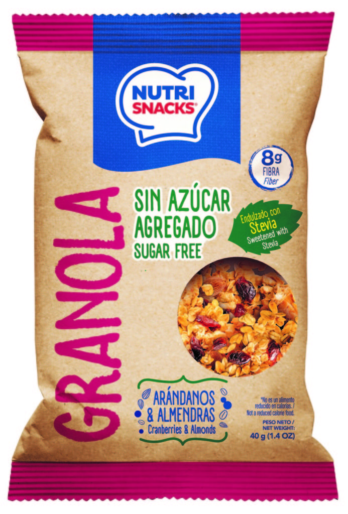 Nutrisnacks lanza al mercado la primera granola sin azúcar agregado y To go